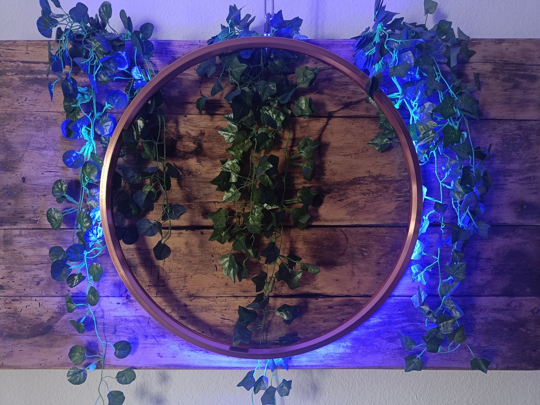 Copper Ring Wall Light With RGB Color Change and Chain Suspension From ...