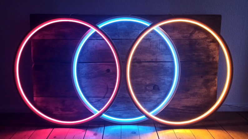 Color Changing LED Ring Light With Smart Home Control for Hanging 28 ...