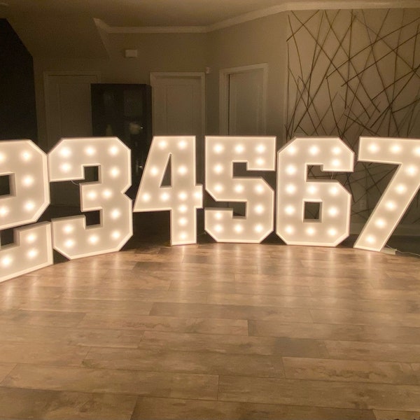 Marquee Numbers - Etsy