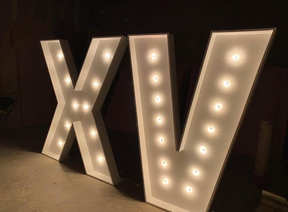 4 FT Marquee Letters & Numbers - Etsy
