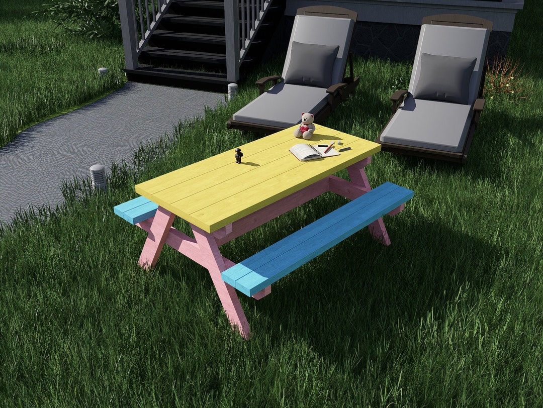Big Kids Picnic Table Kids Table Small Picnic Table Child Table Child ...