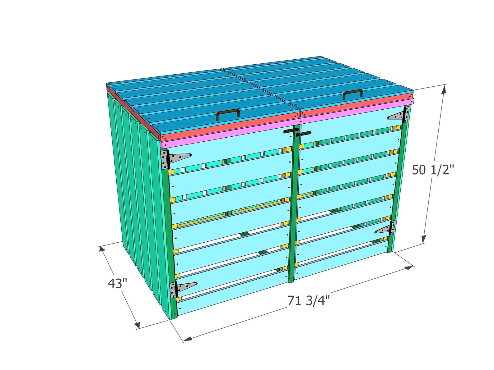 DIY Garbage Bin Storage Plans - Trash Can Storage Enclosure DIY Plans ...