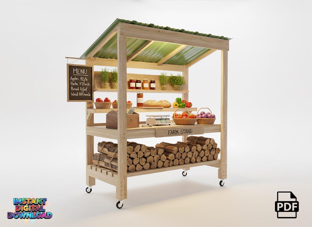 Farmstand Plans | DIY Farm Stand | Driveway Roadside Produce, Flower ...