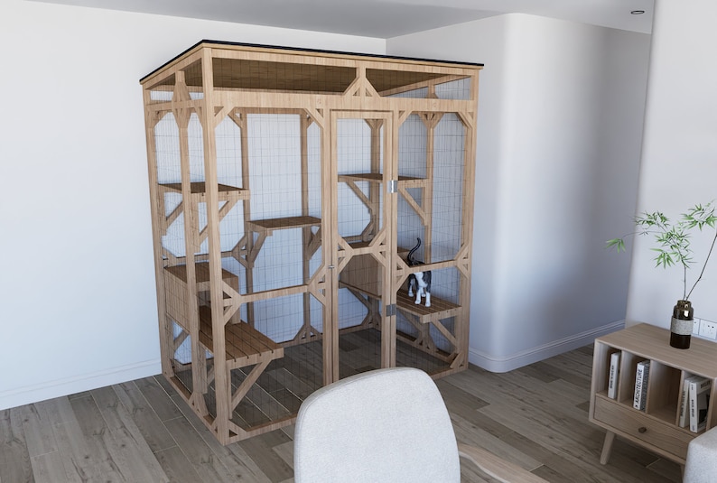 Catio Cat House Plans Modern Catio Plans Moder Cat Outside - Etsy Canada