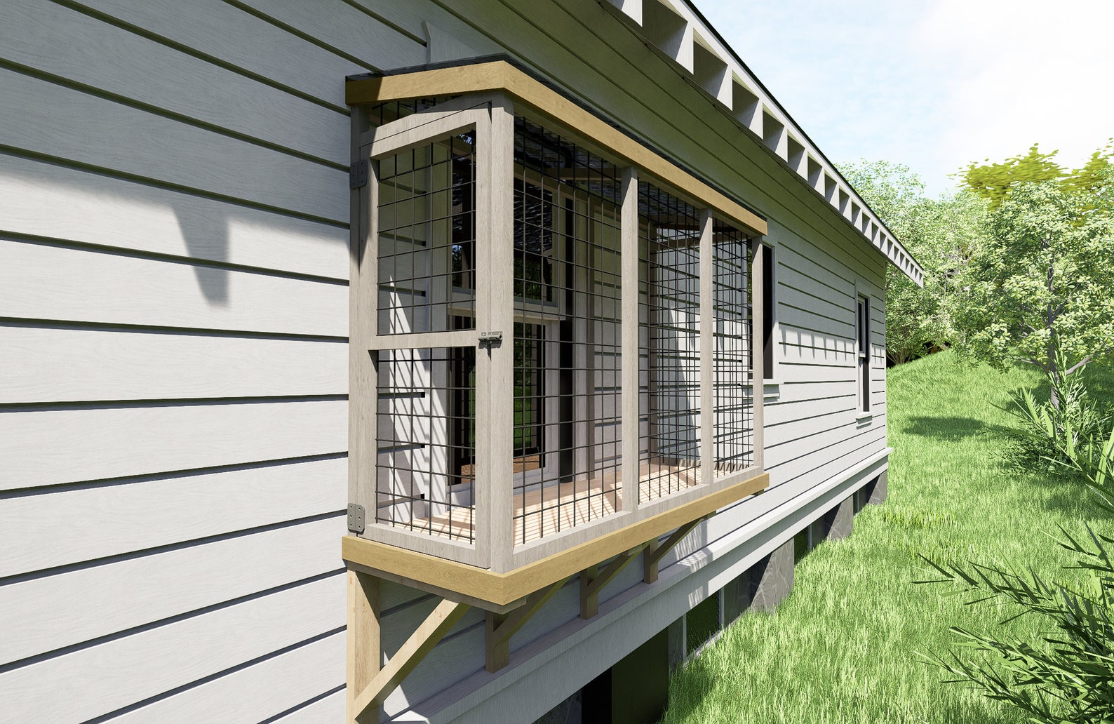 Windows Catio Plans Cat House Plans Windows Cat Kennel Plans Cat Patio ...