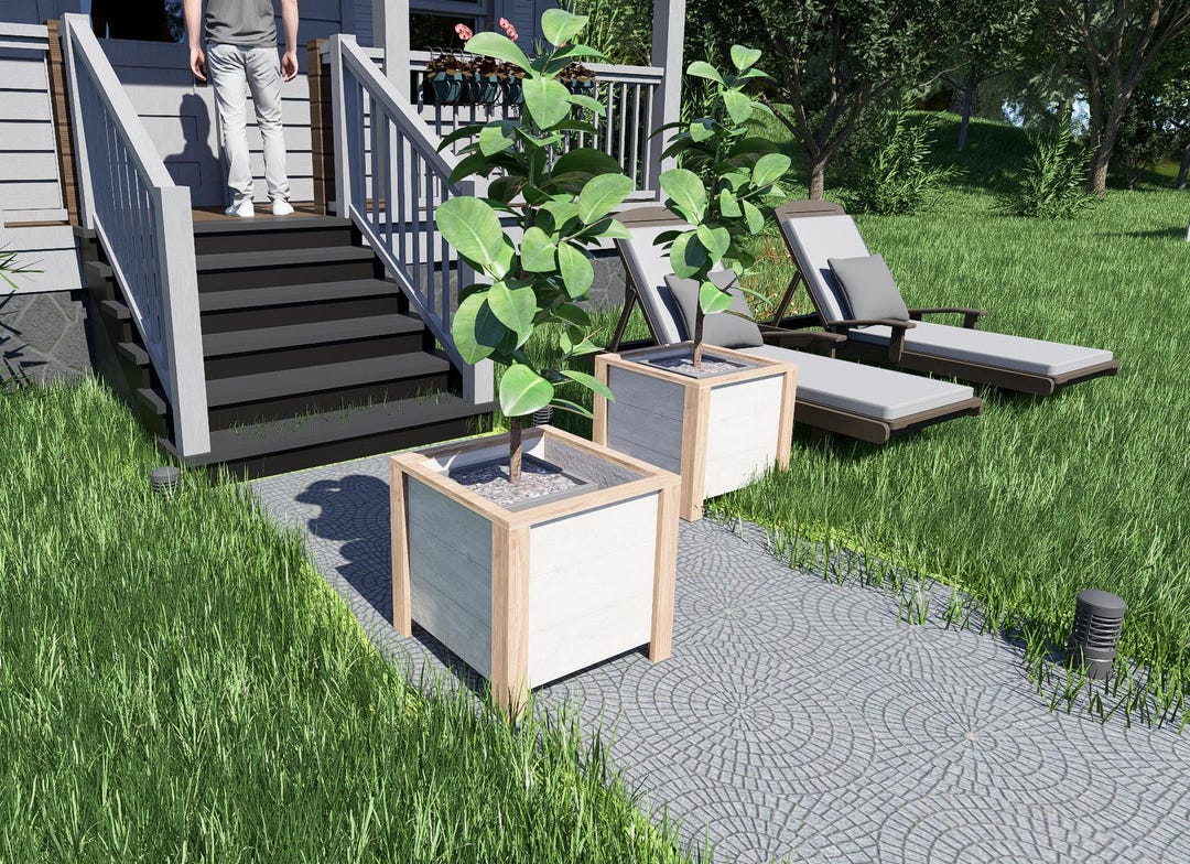 Modern Planter Plans PDF - Indoor Flower Pot Plans - Simple Planter Box ...