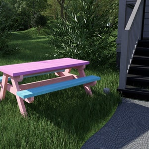 Big Kids Picnic Table - Kids Table Small Picnic Table - Child Table ...