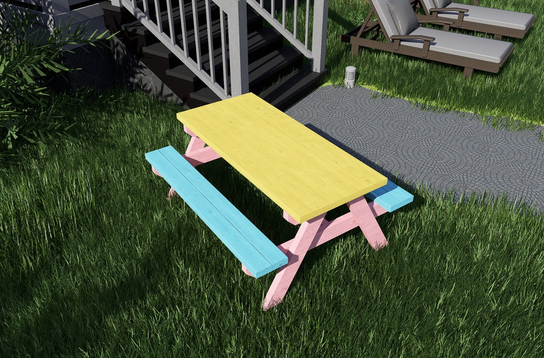 Big Kids Picnic Table - Kids Table Small Picnic Table - Child Table ...
