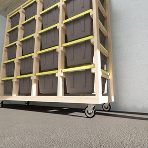 17 Gallon Tote Rack Plans, Tote Garage Storage Shelves, Organization ...