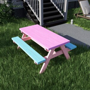 Big Kids Picnic Table - Kids Table Small Picnic Table - Child Table ...