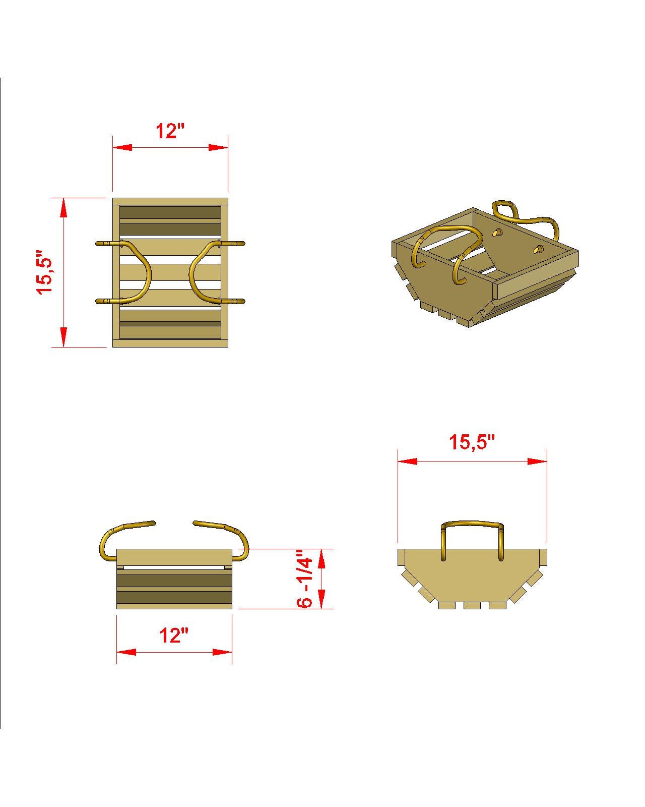 One Fence Picket - Garden Flower Basket Build Plans, Basket Build Plans ...