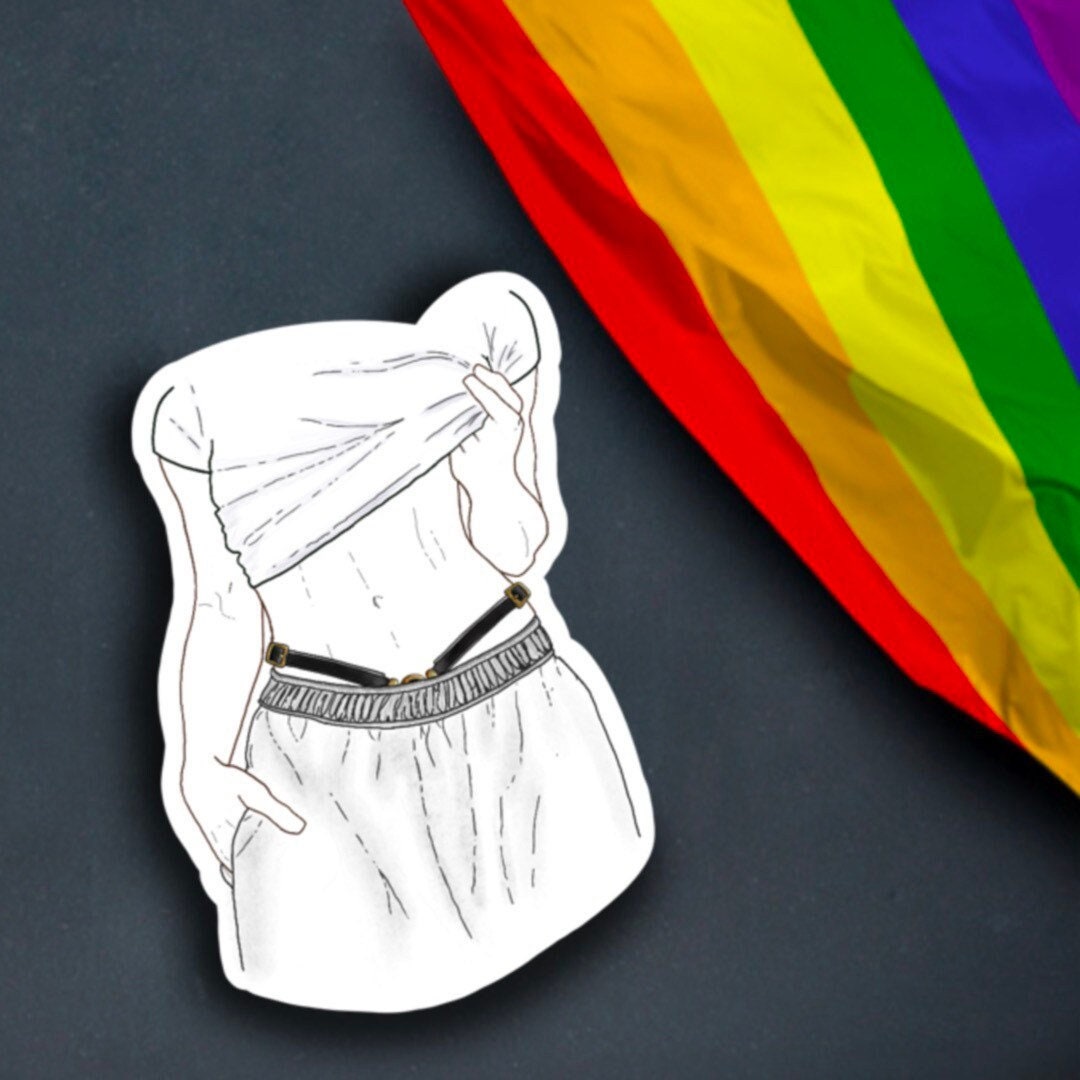 Strapped Lesbian Pride Pride Waterproof Stickers Custom Stickers Lgbtq