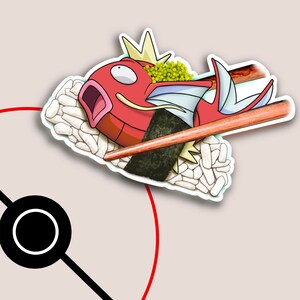 Magikarp Nigiri Sushi Sushi Sticker Pokémon Sticker Food Sticker Anime ...