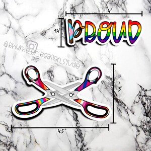 Wanna Scissor Scissor Sticker Lesbian Sticker LGBTQ Sticker Rainbow ...