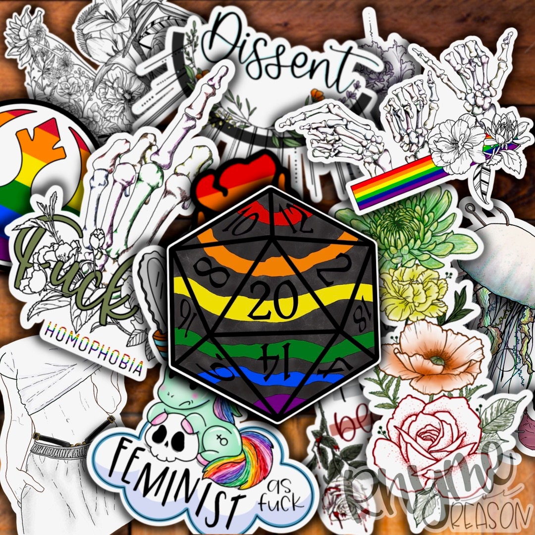 D20 Pride Pride Flags DND DND Sticker LGBTQ Nerdy - Etsy
