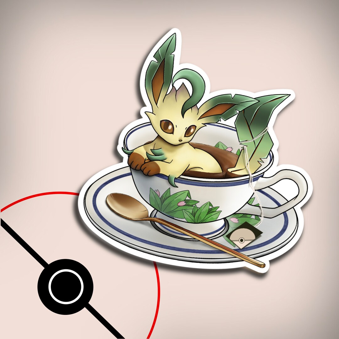 Loose Leafeon Tea Leafeon Pokemon Sticker Eevee Nerd Stickers ...