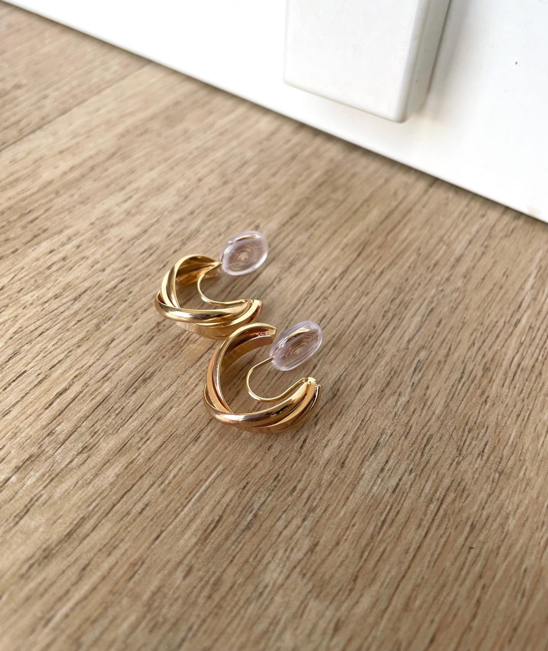 Gold U Clip Earrings No Pain - Small Hoops - Etsy