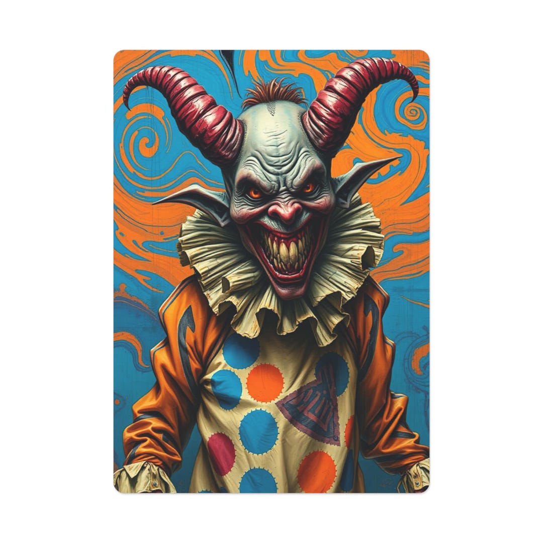 Clown Poker Card Deck: Spooky Carnival Game Night Accessory - Etsy
