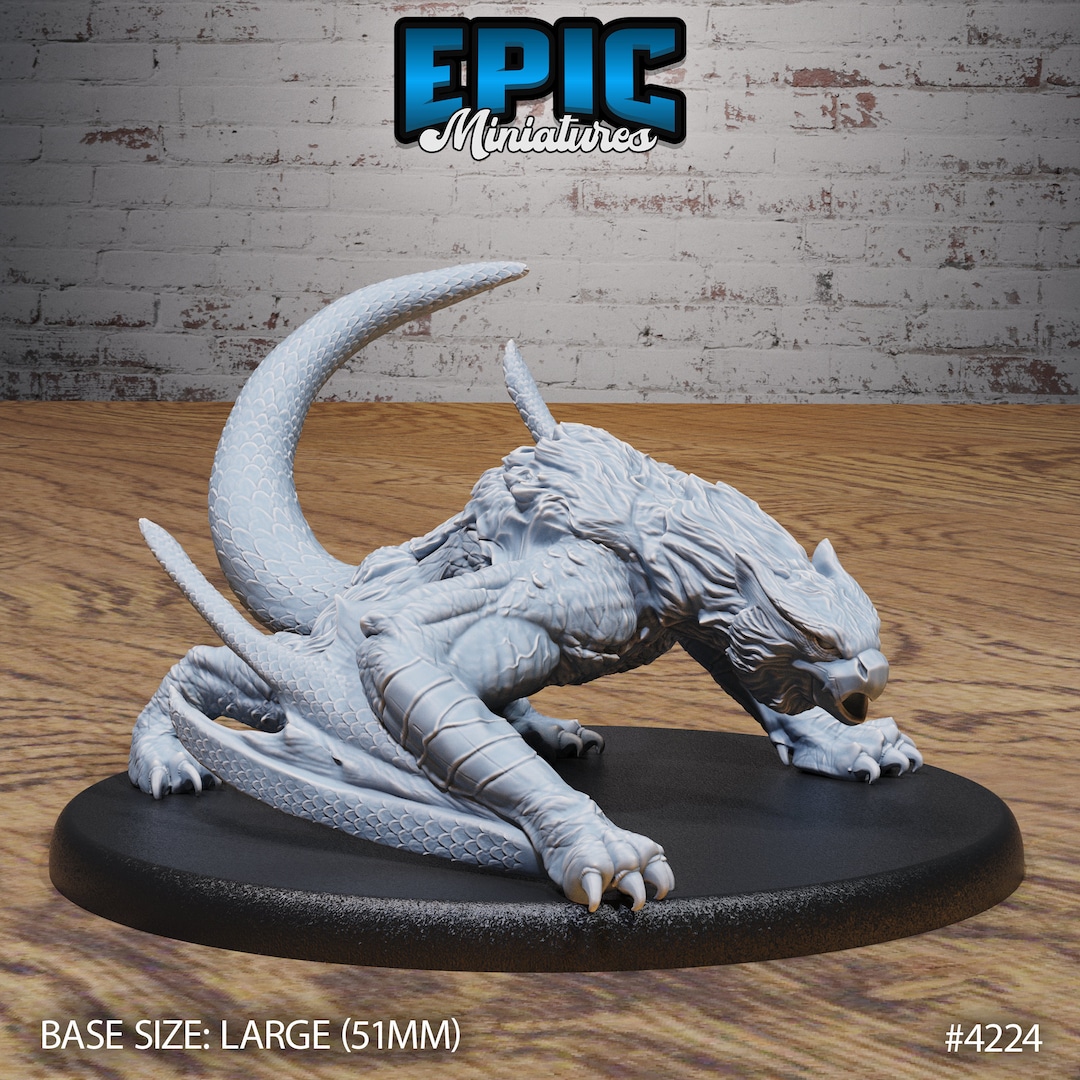 Emperor Wyvern Dragon Epic Miniatures 12K Resin 3D Printed Miniatures ...