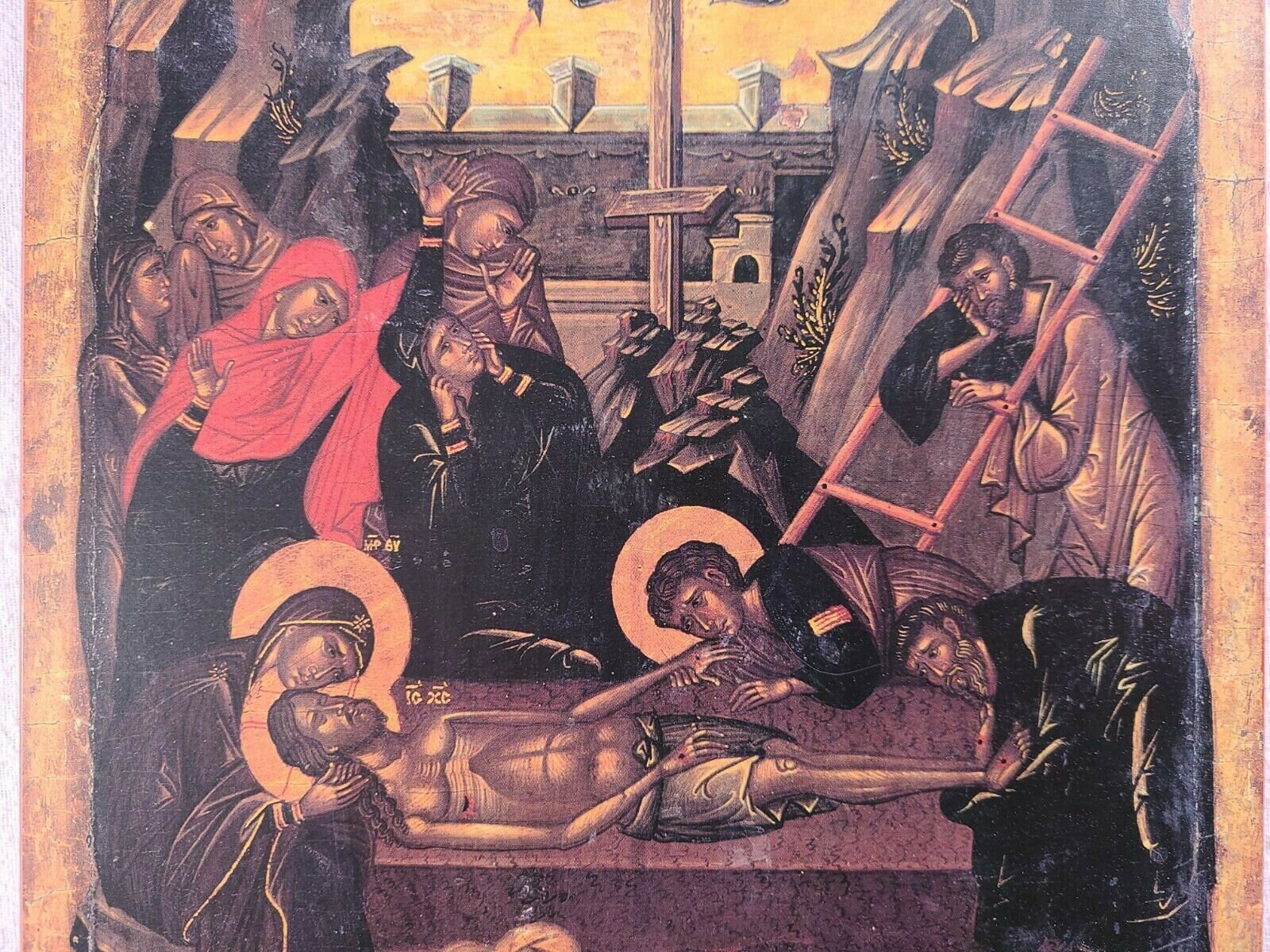 Lamentation Christ Sinai Epitaphios Icon Russian Orthodox - Etsy