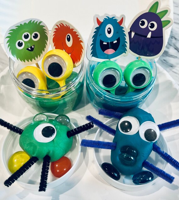 Make-a-monster Playdough Jar - Etsy