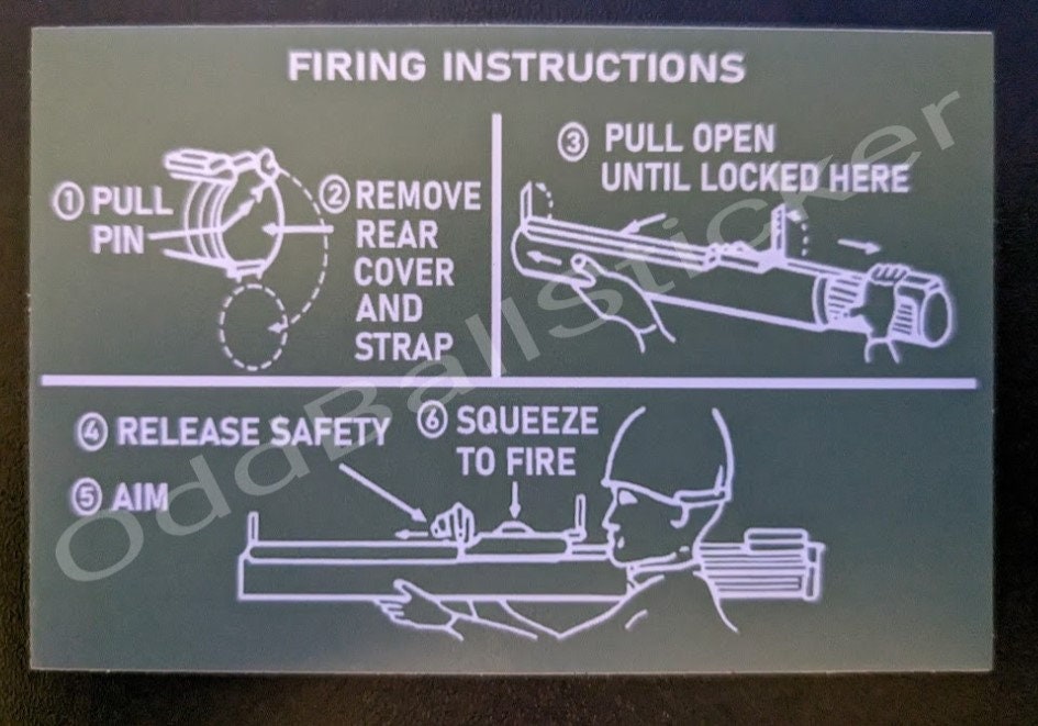 M72 LAW Instruction Sticker - Light Green - Etsy