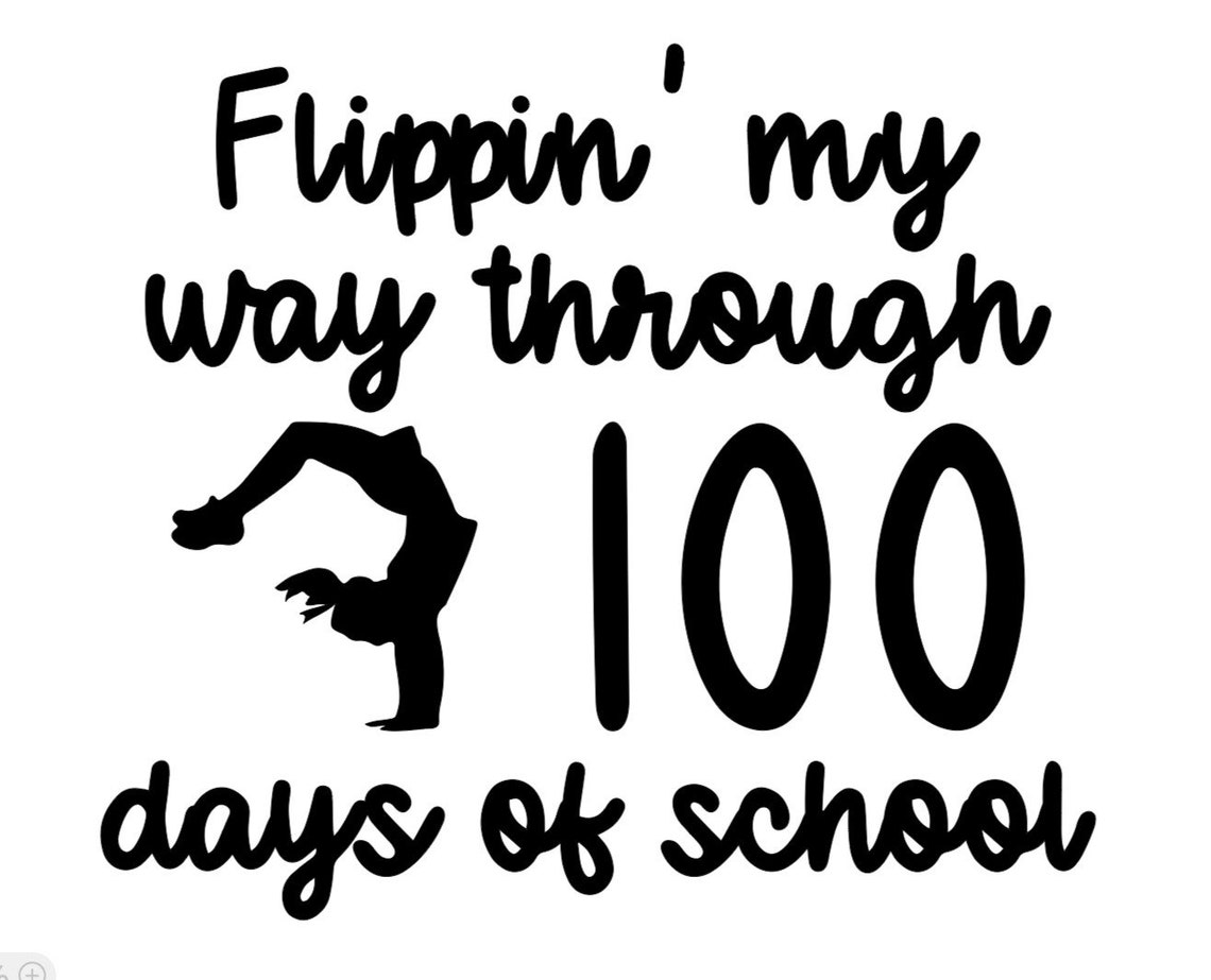 100 Days of School Gymnastics Acro SVG PNG JPG - Etsy