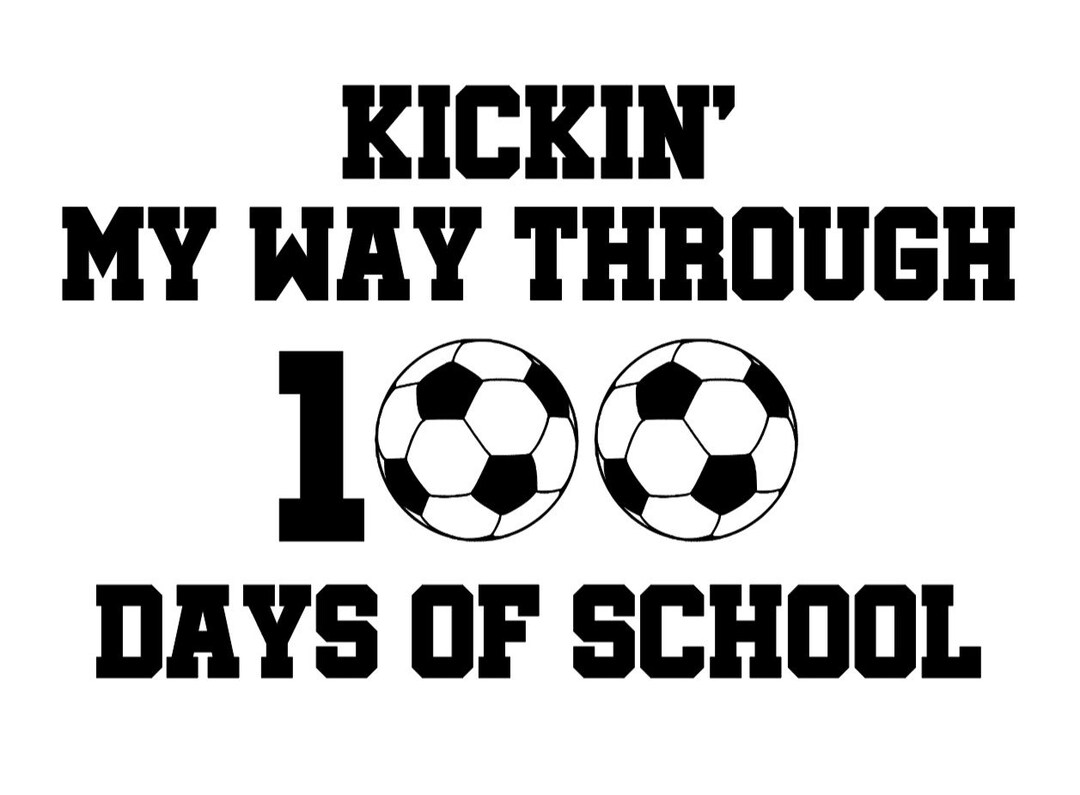 100 Days of School Soccer SVG PNG JPG - Etsy