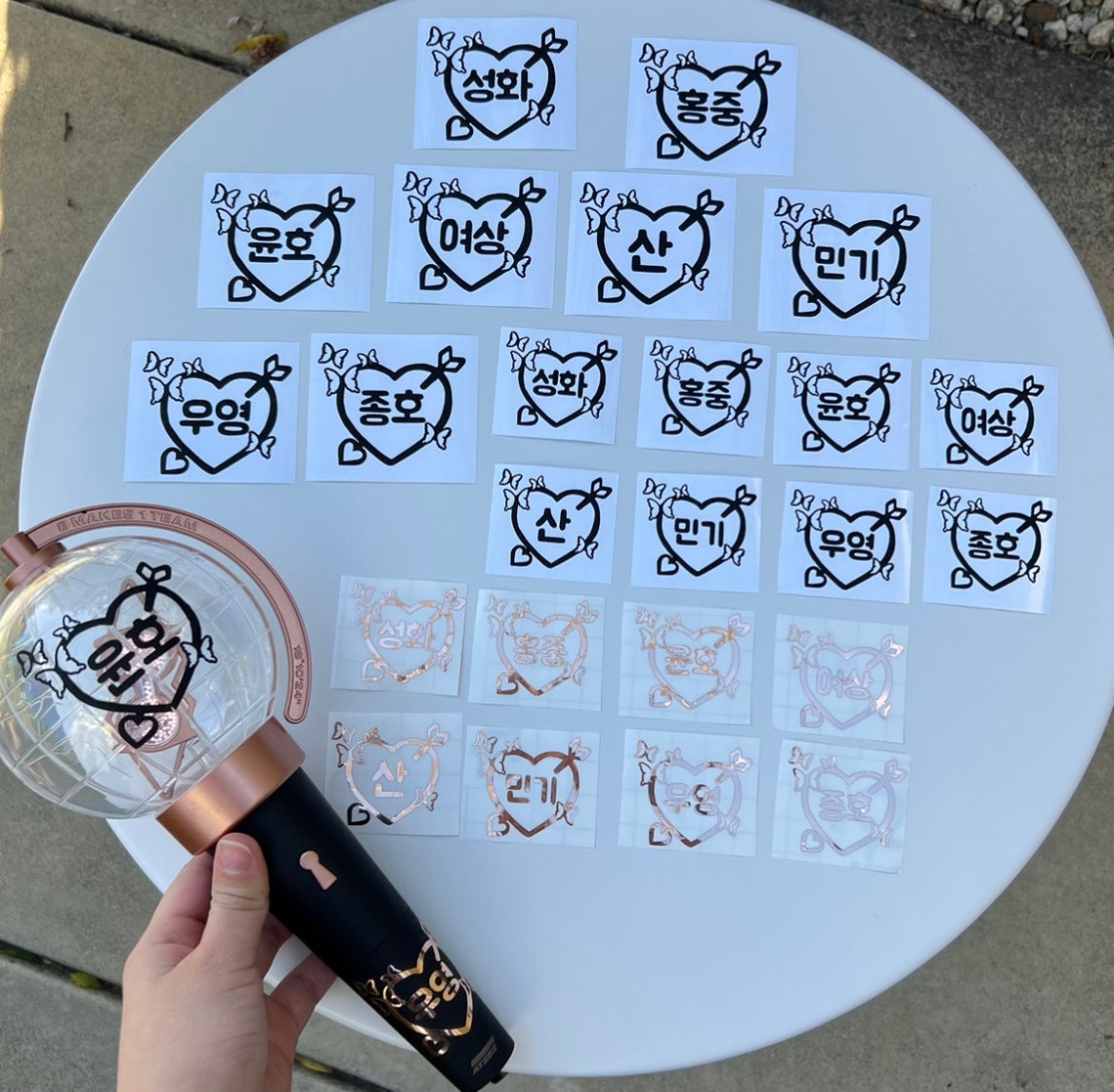 Ateez Heart Butterfly Lightstick Decals - Etsy