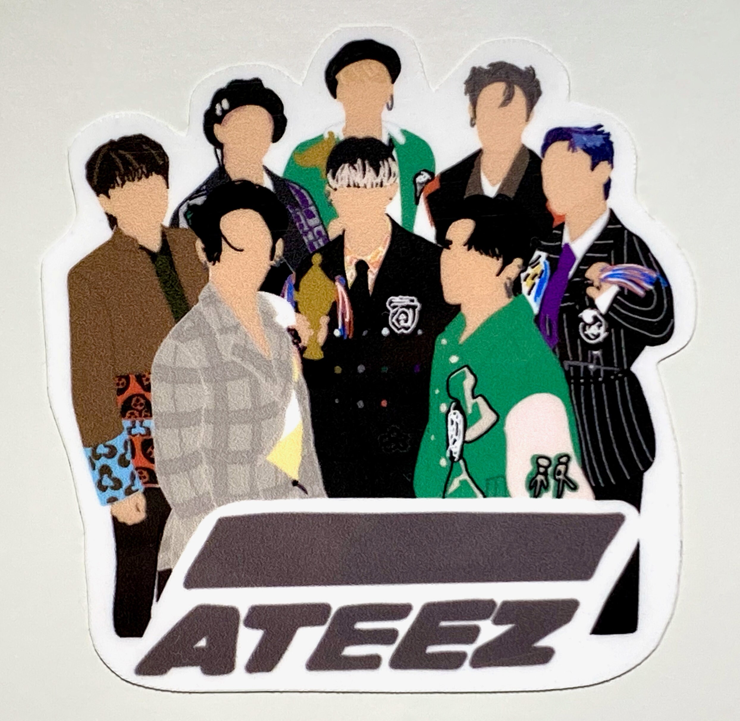 Ateez Group Sticker - Etsy