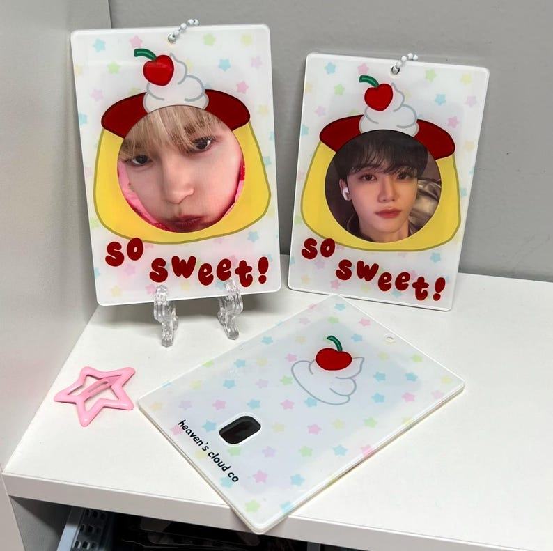 Pudding Acrylic Photocard Holder - Etsy
