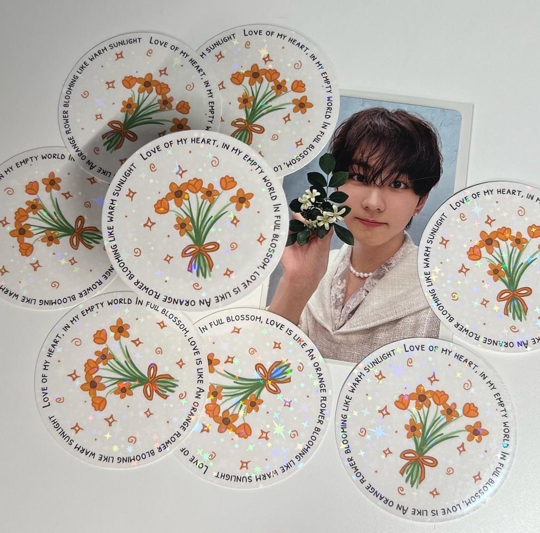 Enhypen Orange Flower Sticker - Etsy