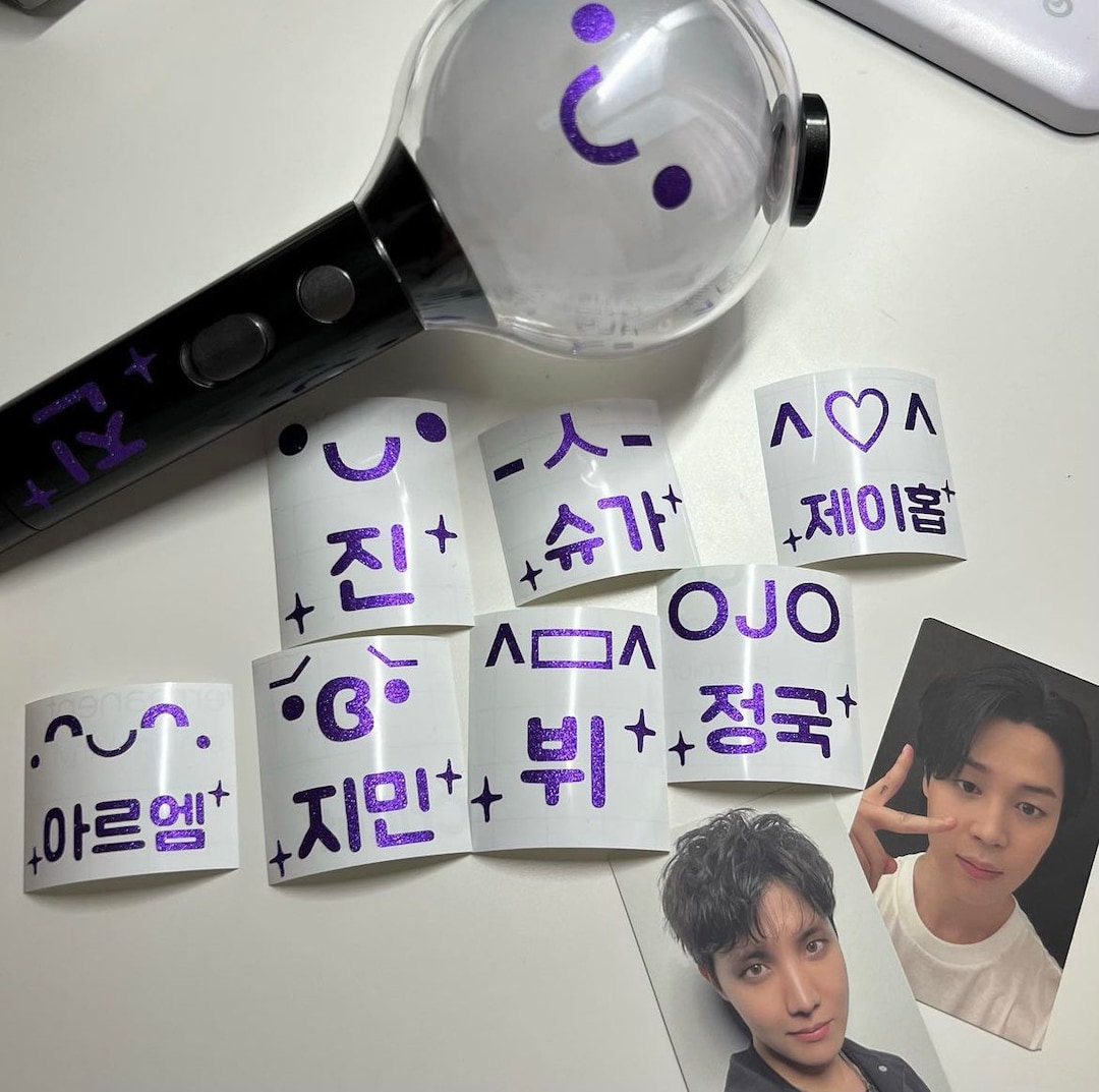 BTS Emoticon Lightstick Decals - Etsy