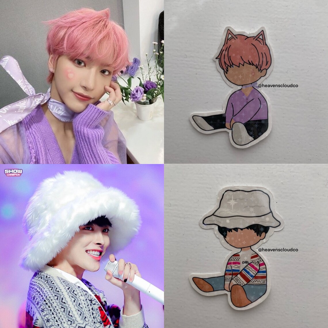 Sparkly Sitting Ateez Sticker Set | Etsy