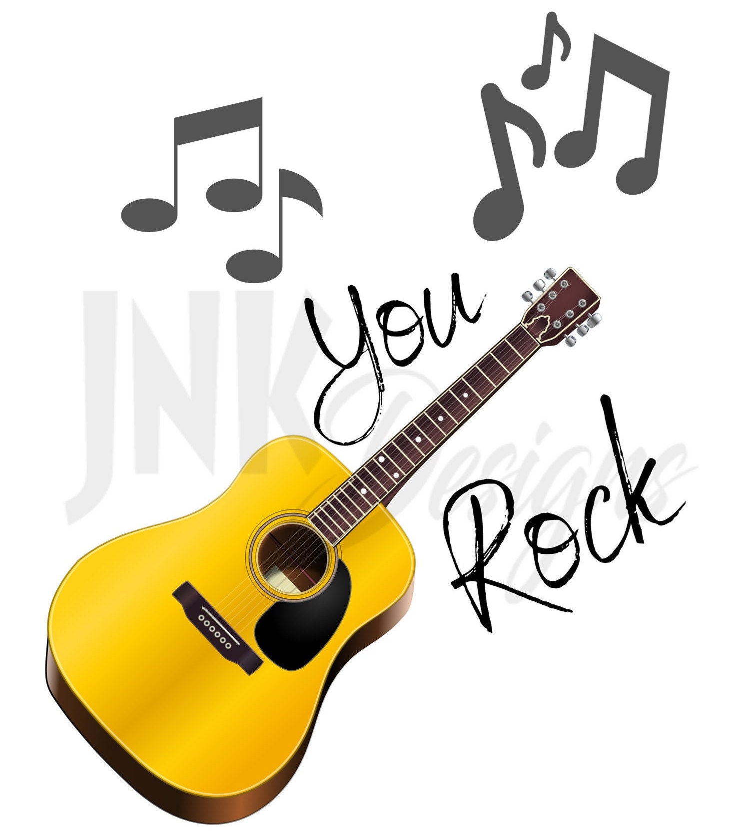 You Rock T-shirt PNG, Digital File, Guitar T-shirt - Etsy