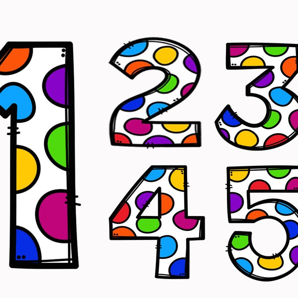 Polka Dot Number - Etsy