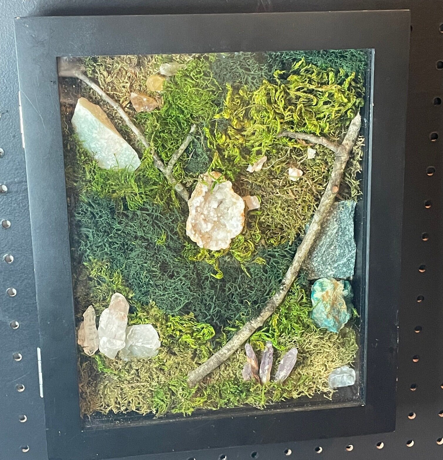Crystal and Moss Shadow Box - Etsy