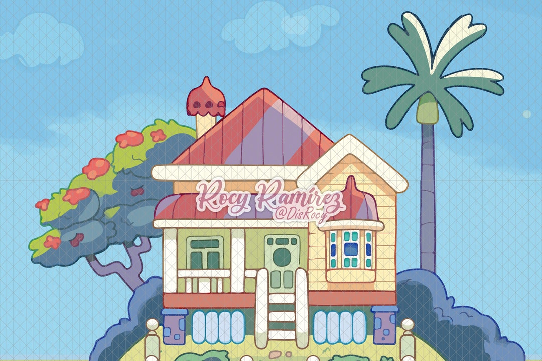 Casa Bluey background - Etsy México
