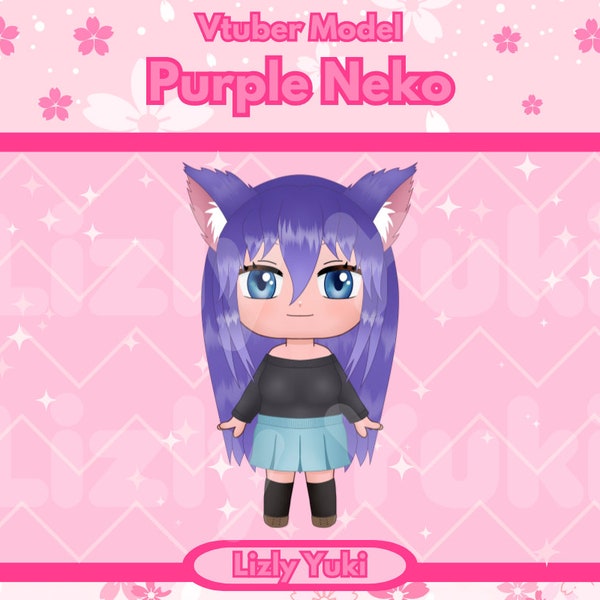 Live2d Vtuber Model Neko - Etsy