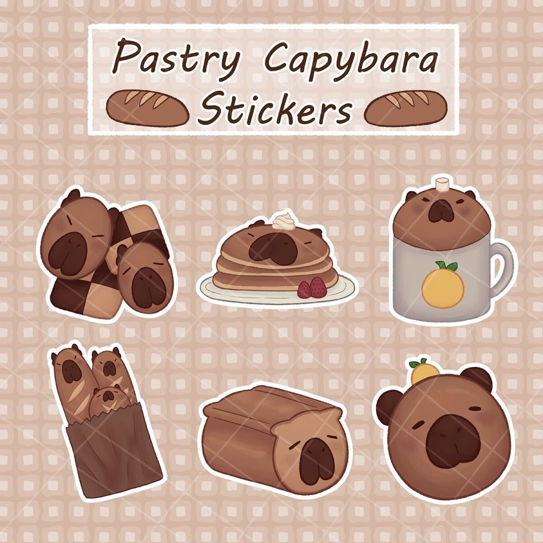 Capybara Bakery Stickers // Waterproof & Matte - Etsy