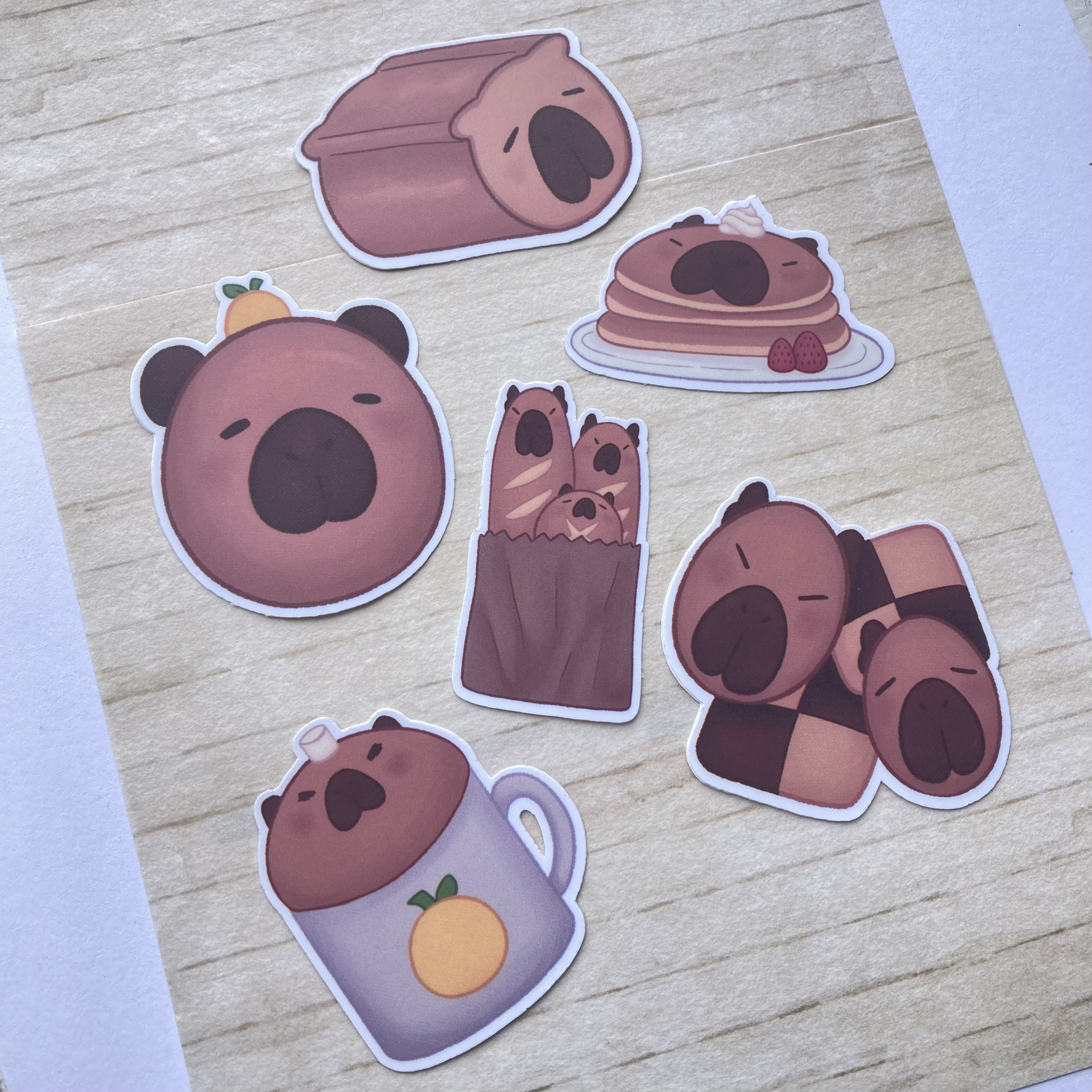 Capybara Bakery Stickers // Waterproof & Matte - Etsy