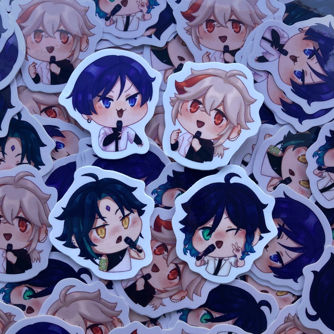 Genshin Anemo Chibi Sticker Set // Kazuha, Scaramouche, Xiao, and Venti ...