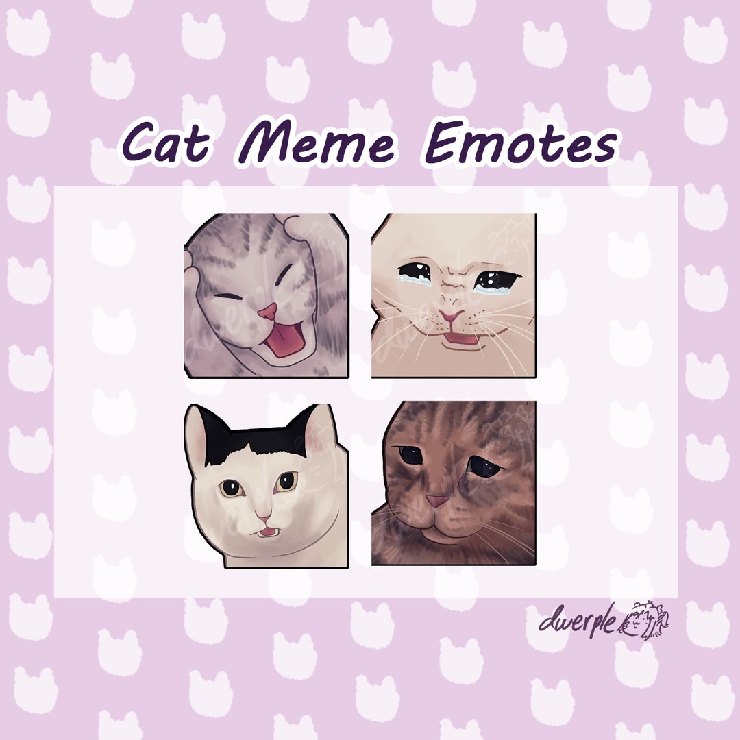 CAT MEME EMOTES // Twitch, Youtube, Discord Animated Emote - Etsy