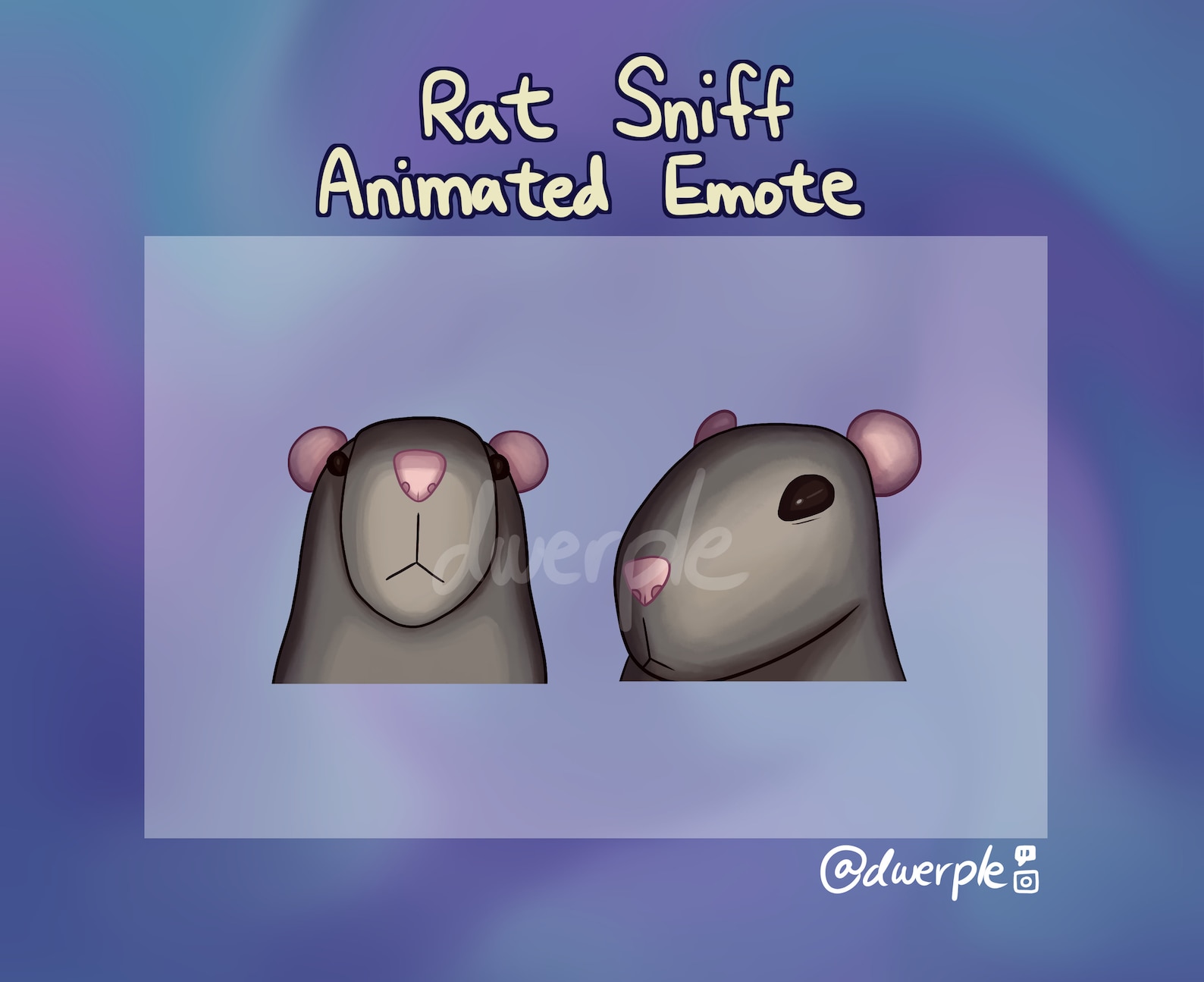 RAT STARE EMOTE // Twitch, Youtube, Discord Animate Emote - Etsy