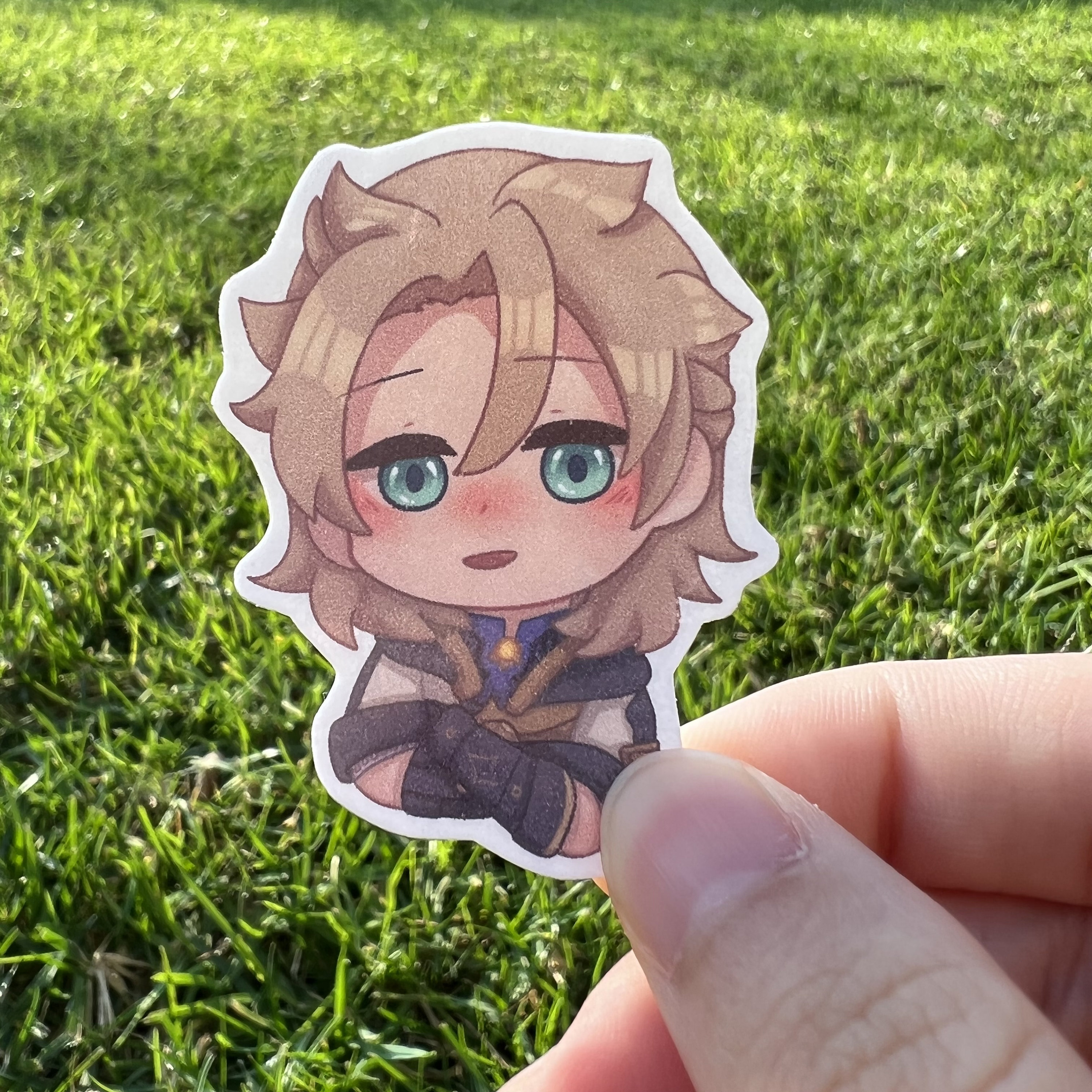 Chibi Albedo Sleeping and Chatting Glossy Paper Stickers - Etsy