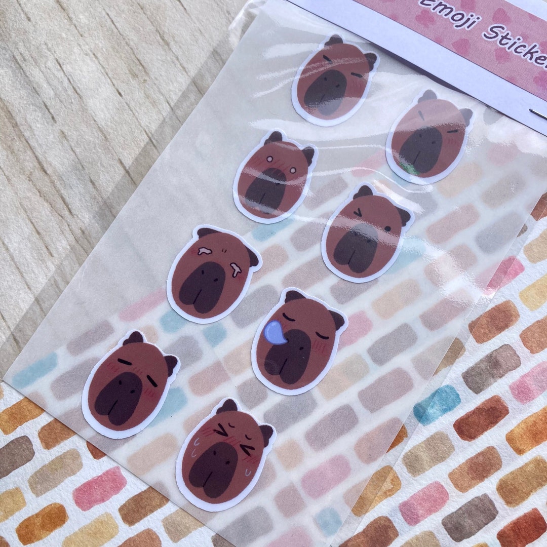 Capybara Sticker Sheet // Waterproof & Matte - Etsy