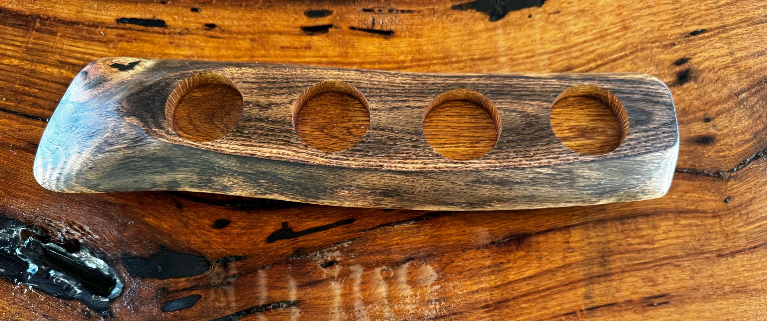 Live Edge Oak Flight Board for Shot Glasses - Etsy