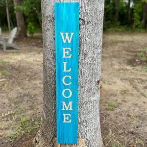 Wood Carved Welcome Sign - Etsy