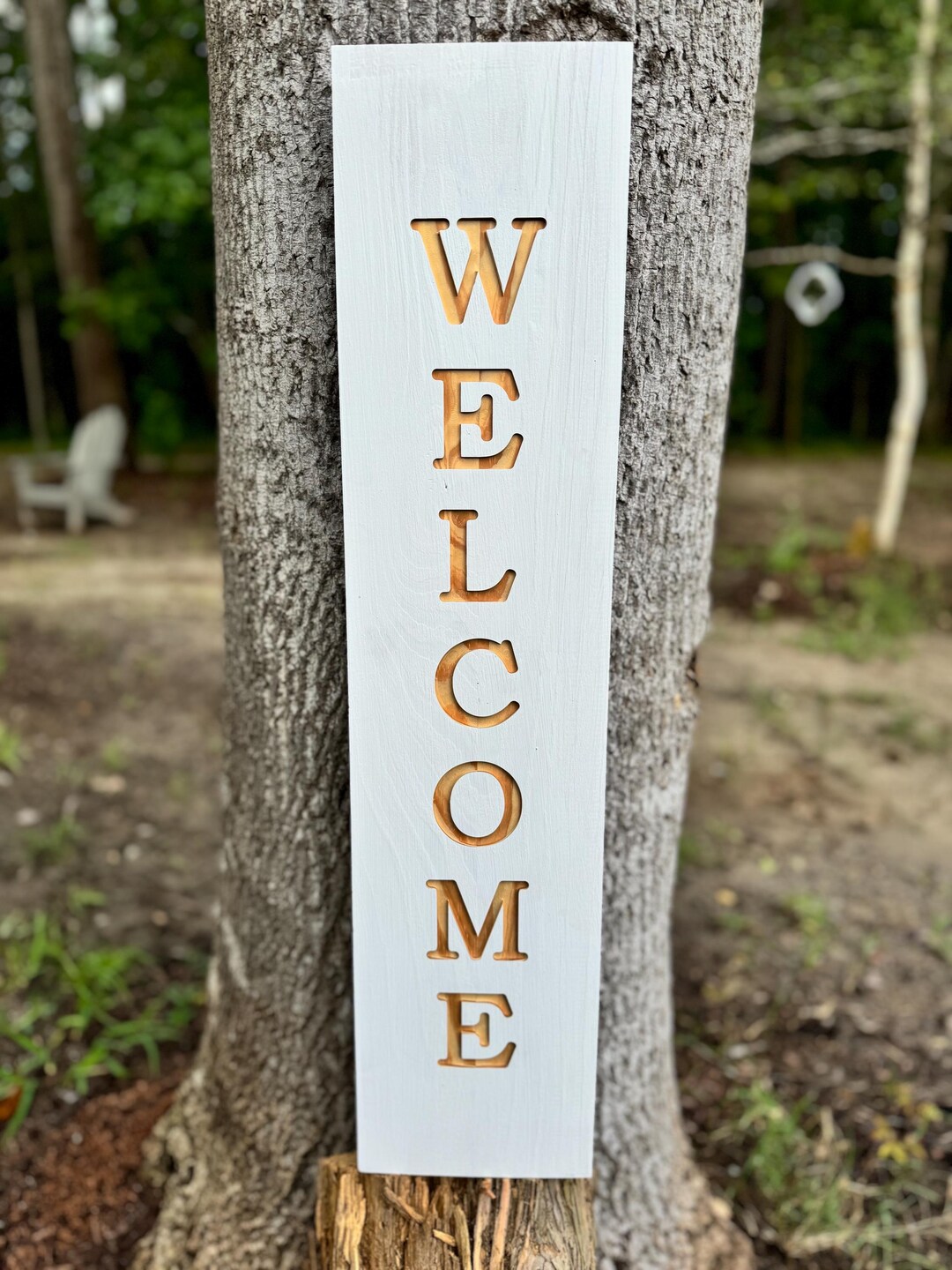 Wood Carved Welcome Sign - Etsy