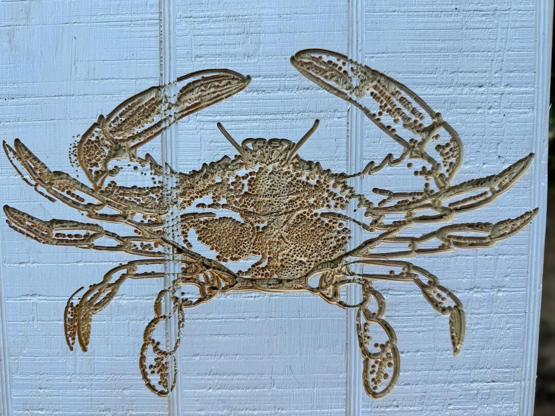 Handcrafted Carved Blue Crab - Etsy